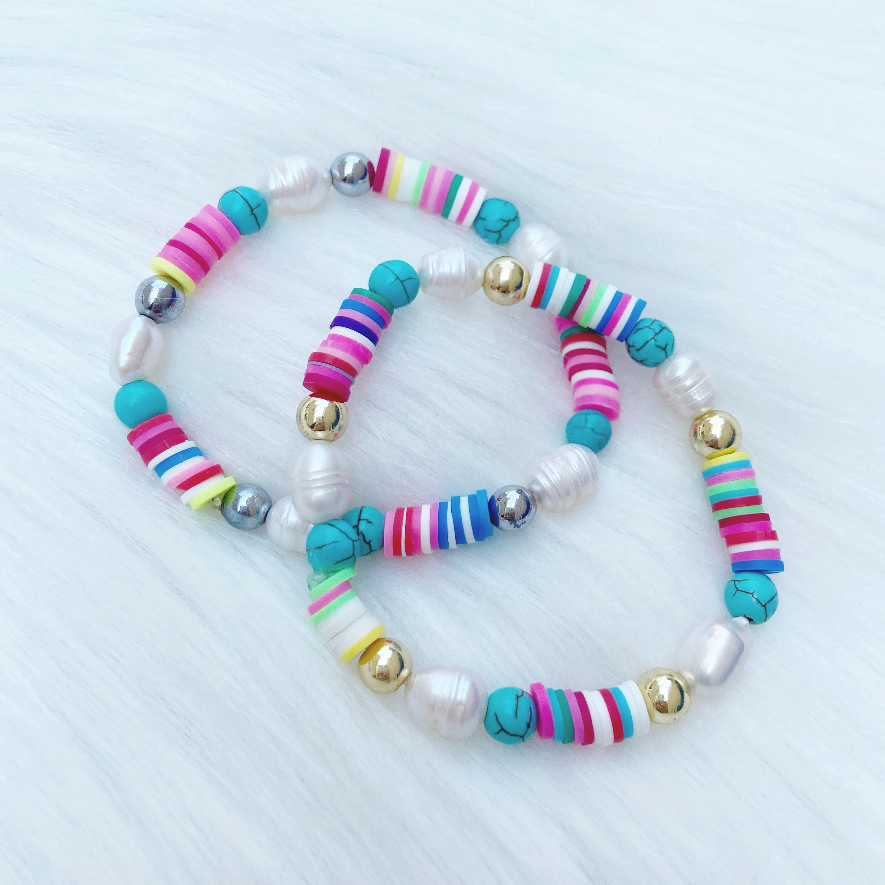 Colorful Pearl Bracelets