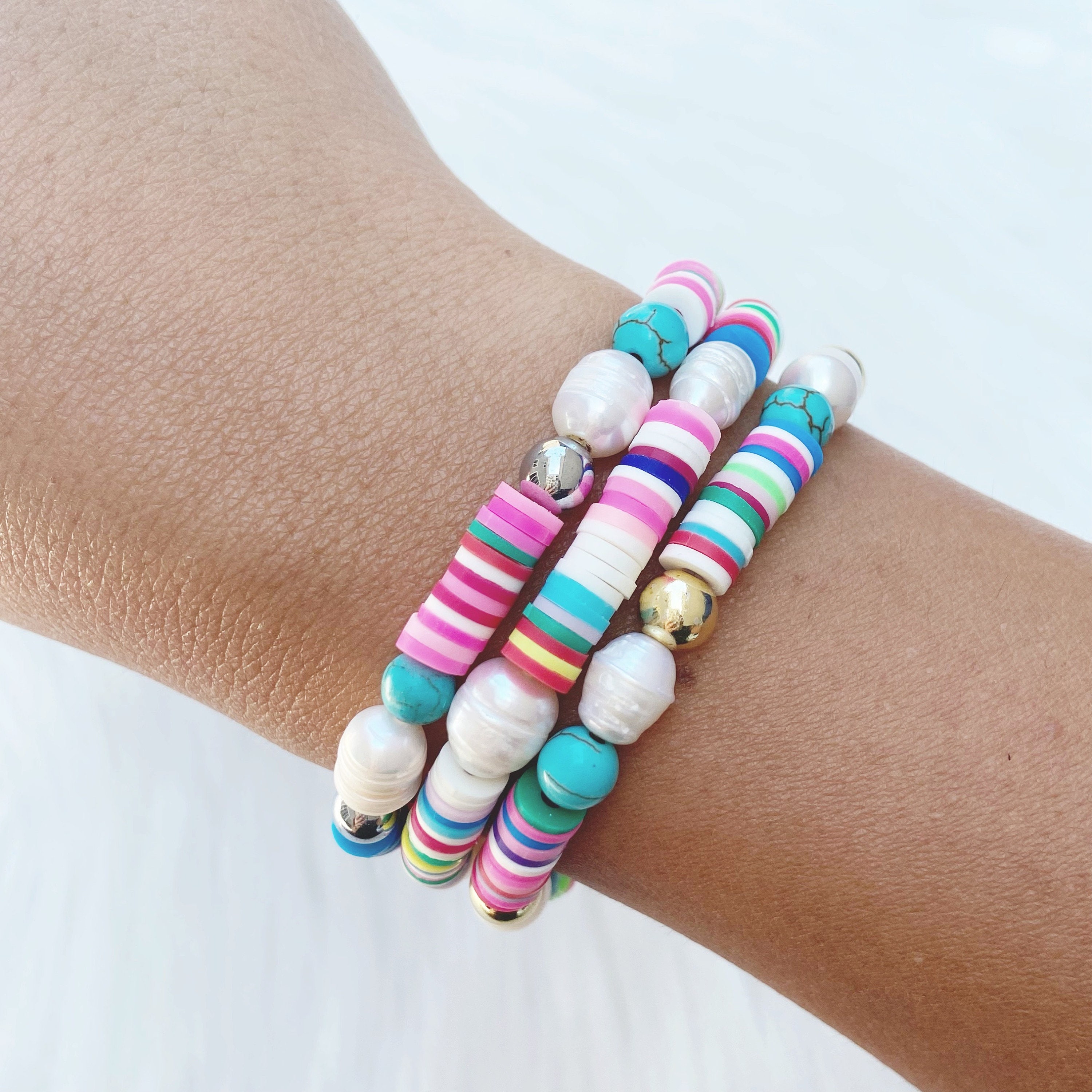 Colorful Pearl Bracelets