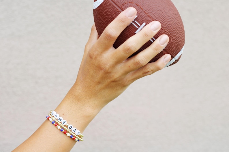 Football Spirit Bracelet | Game Day Bracelet | Personalized Football ...
