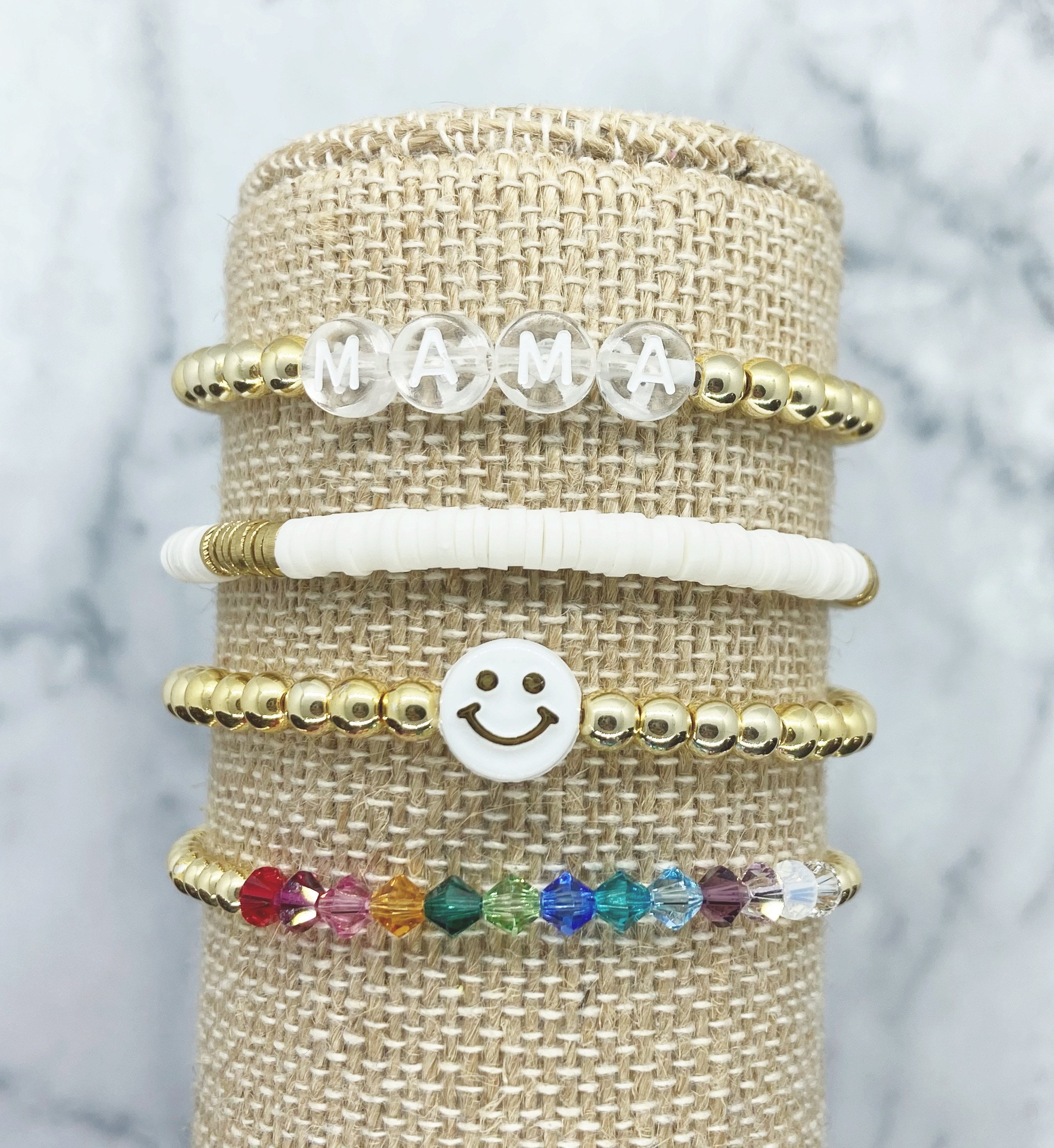 Smiley Face Bracelet by Sarahndipity Jewelry Beaded | Etsy