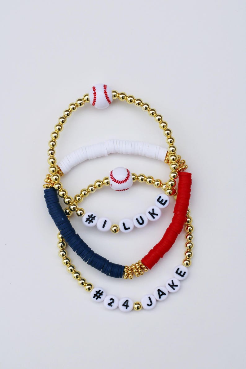 Custom Baseball Bracelet | Personalized Baseball Bracelet | Baseball ...