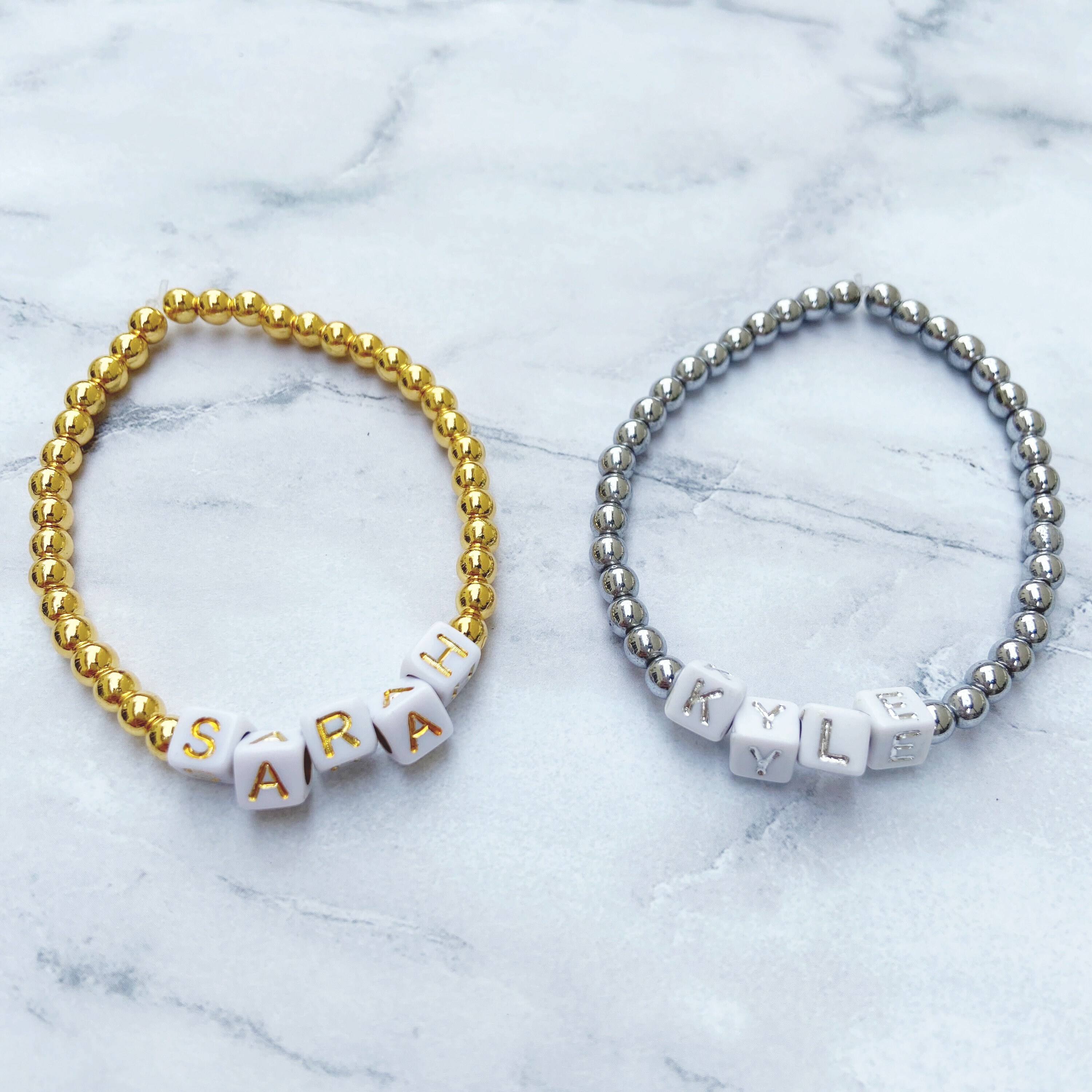 Gold & Silver Block Bracelets