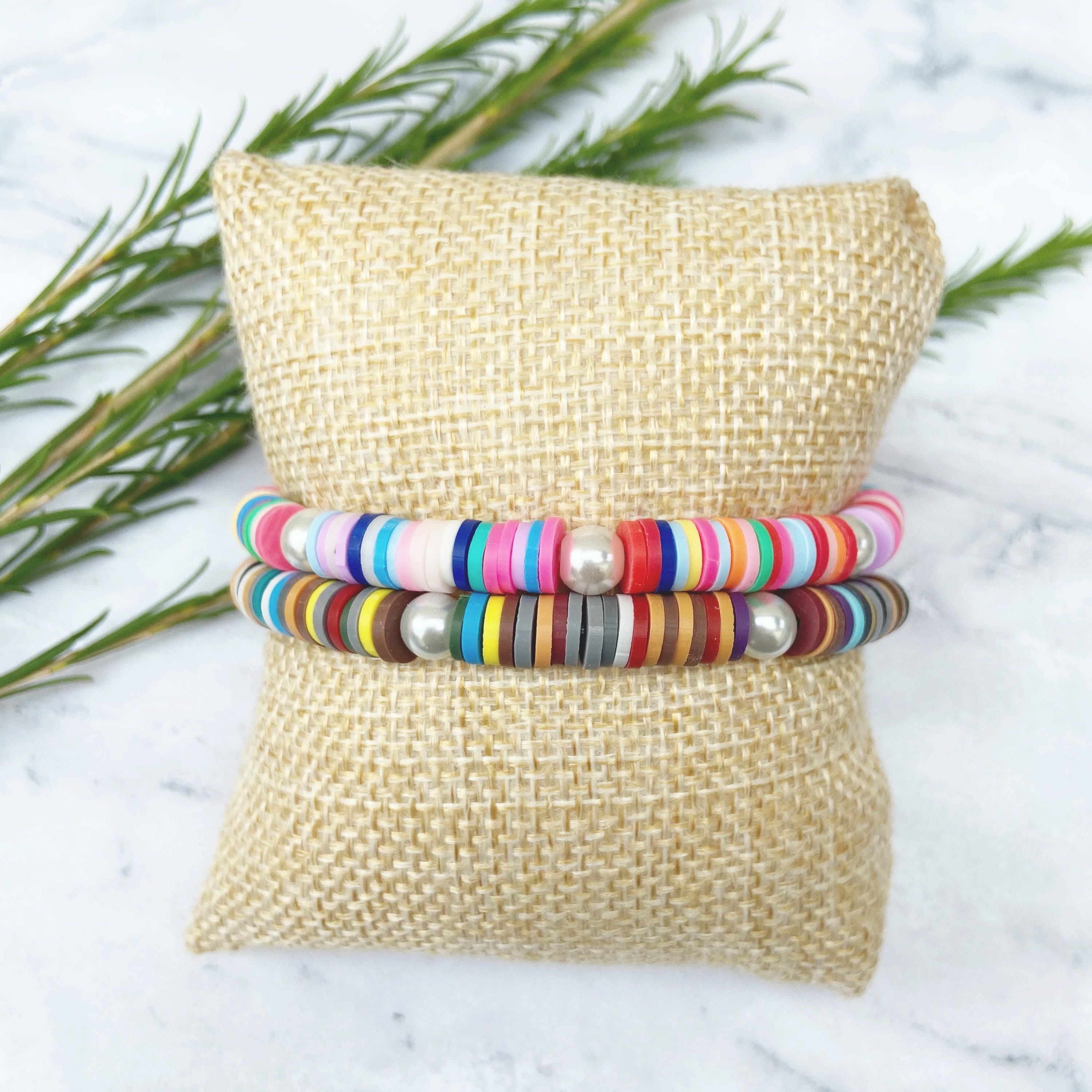 Pearl Disc Bracelets