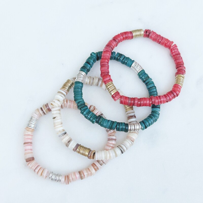 Shell Bead Bracelet - Etsy