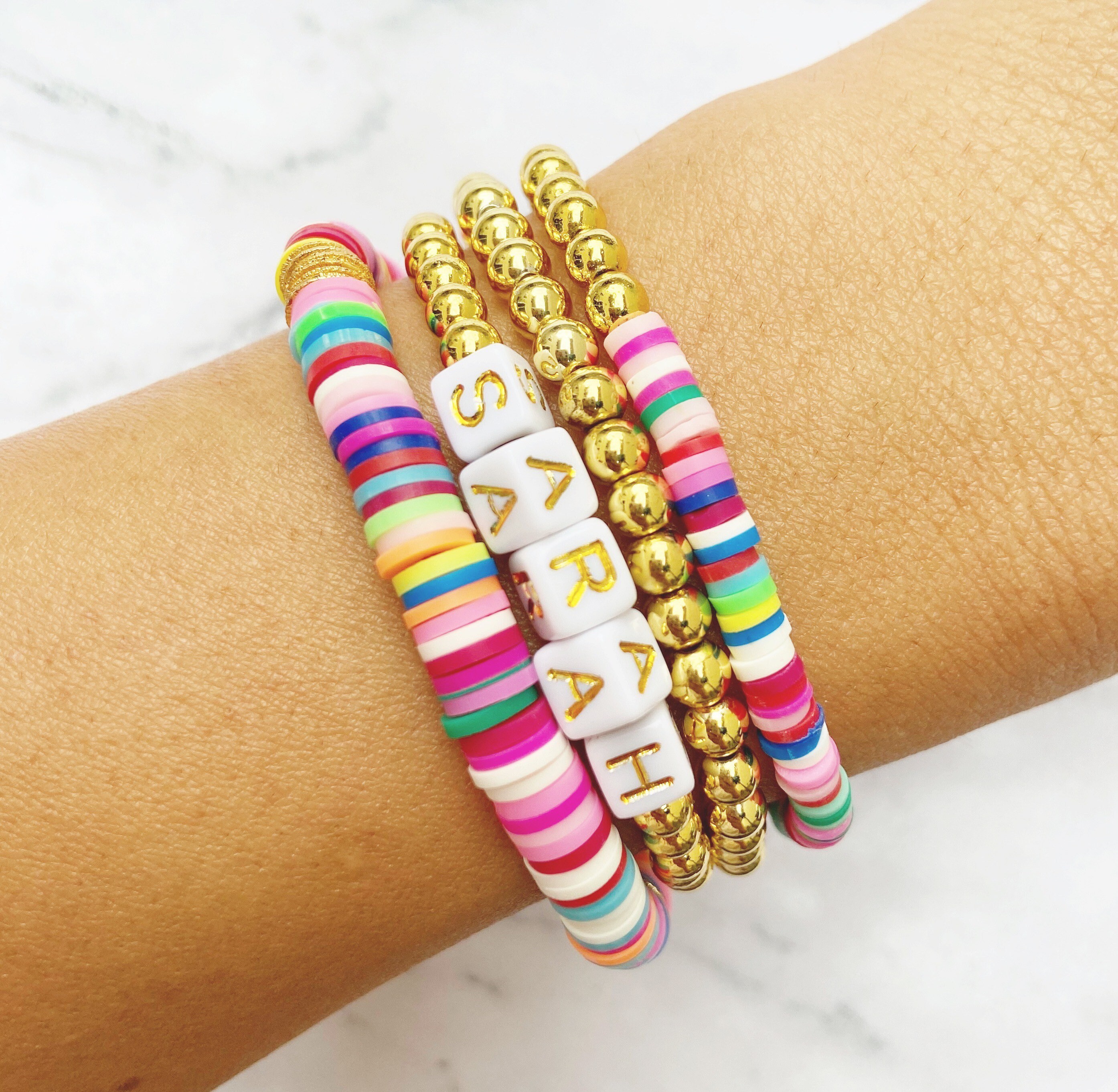 Gold & Silver Block Bracelets