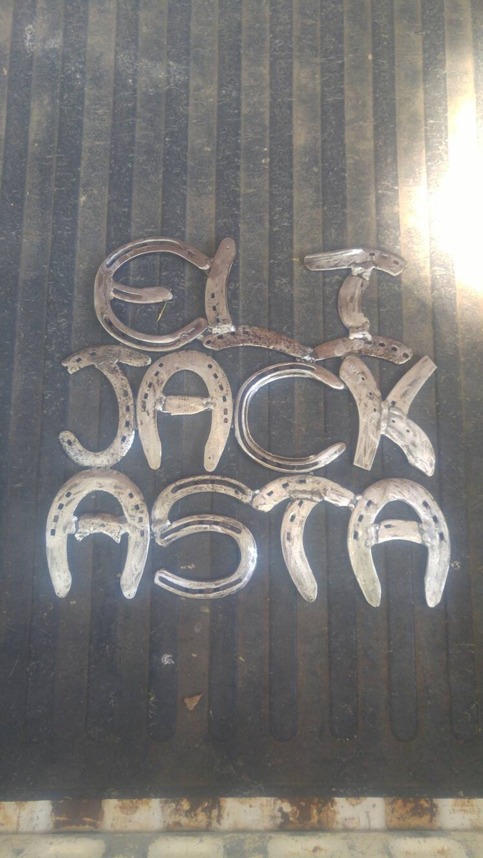 Custom Made Horseshoe Sign Priced per Letter FREE SHIPPING | Etsy