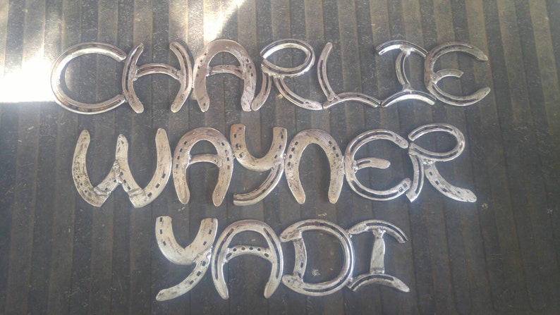 Custom Made Horseshoe Sign Priced per Letter FREE SHIPPING | Etsy