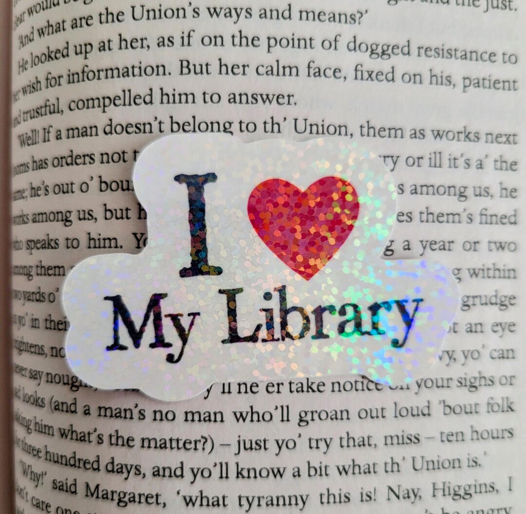 I Heart My Library--laptop DECAL - Etsy