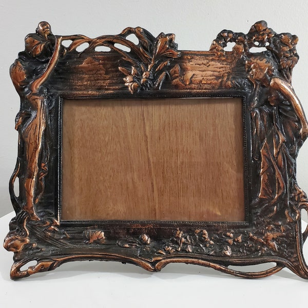 Black Cast Iron Picture Frame - Etsy