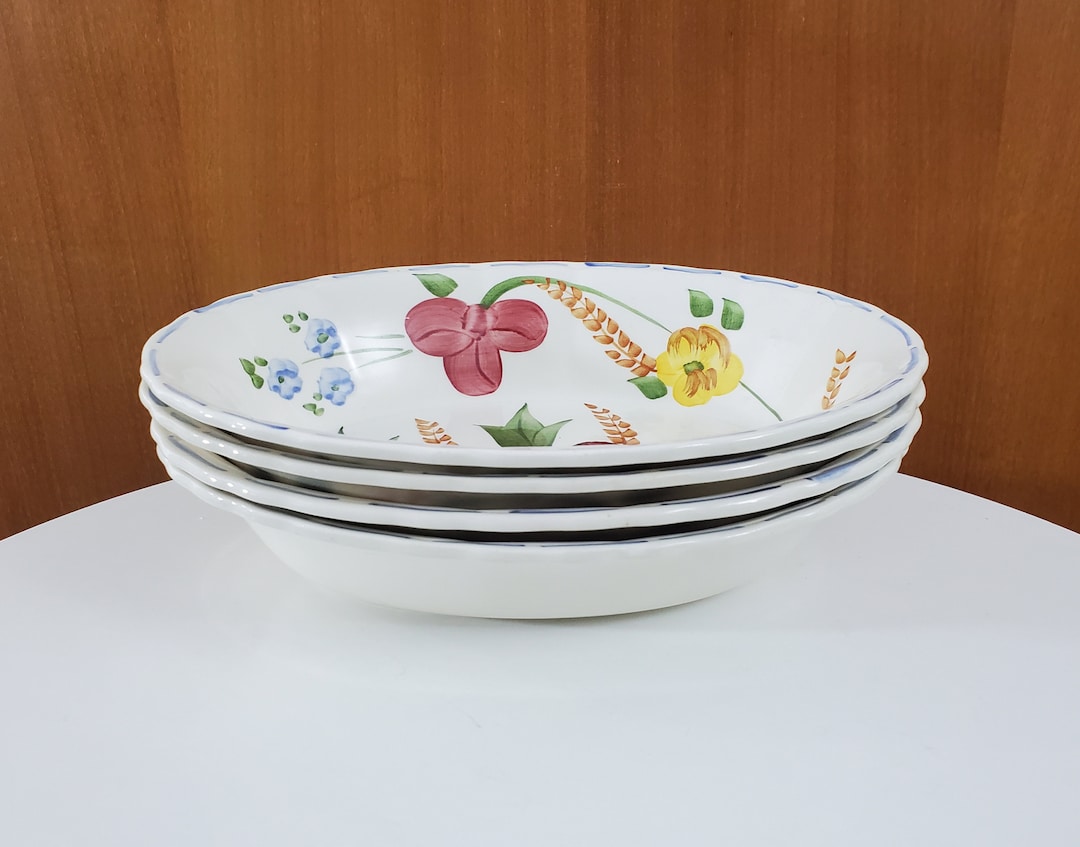 Set of 4 Simpsons Solian Ware Nova Fleur Oval Bowls - Pattern 652 ...