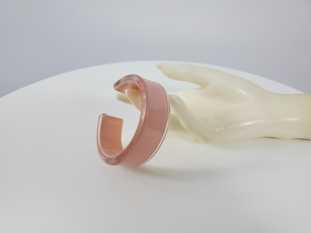 Pastel Pink Lucite Cuff Bracelet - Etsy