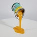 1980s Era Pop Art Coin Bank - New Wave Pouring Paint - Yellow - Etsy