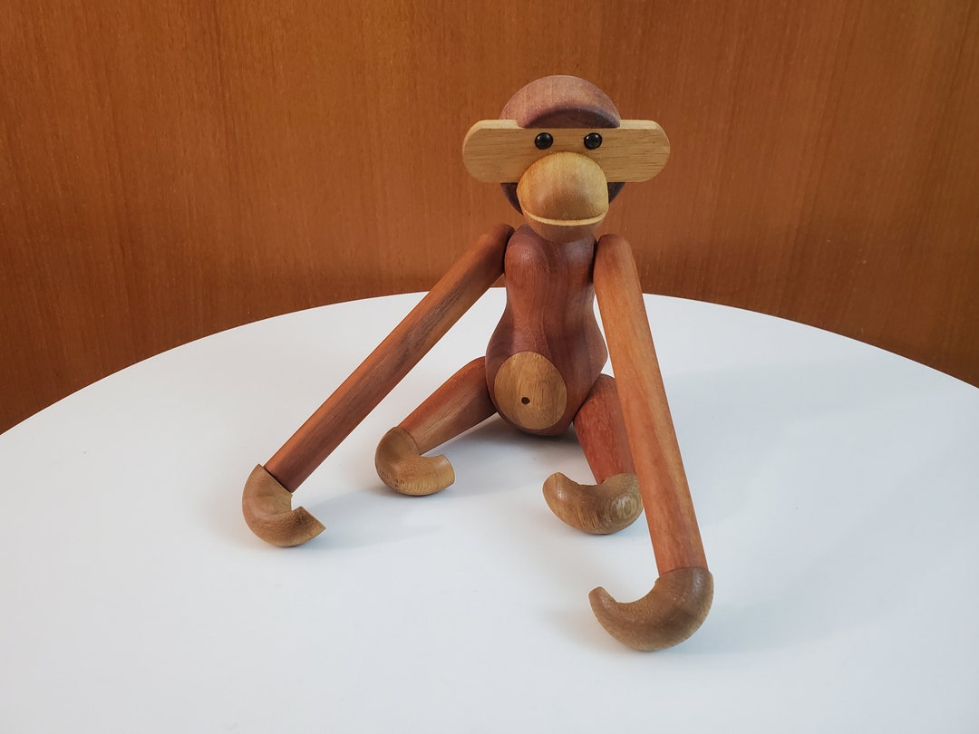 Vintage Kay Bojesen Teak Monkey Carved Wood Monkey With - Etsy