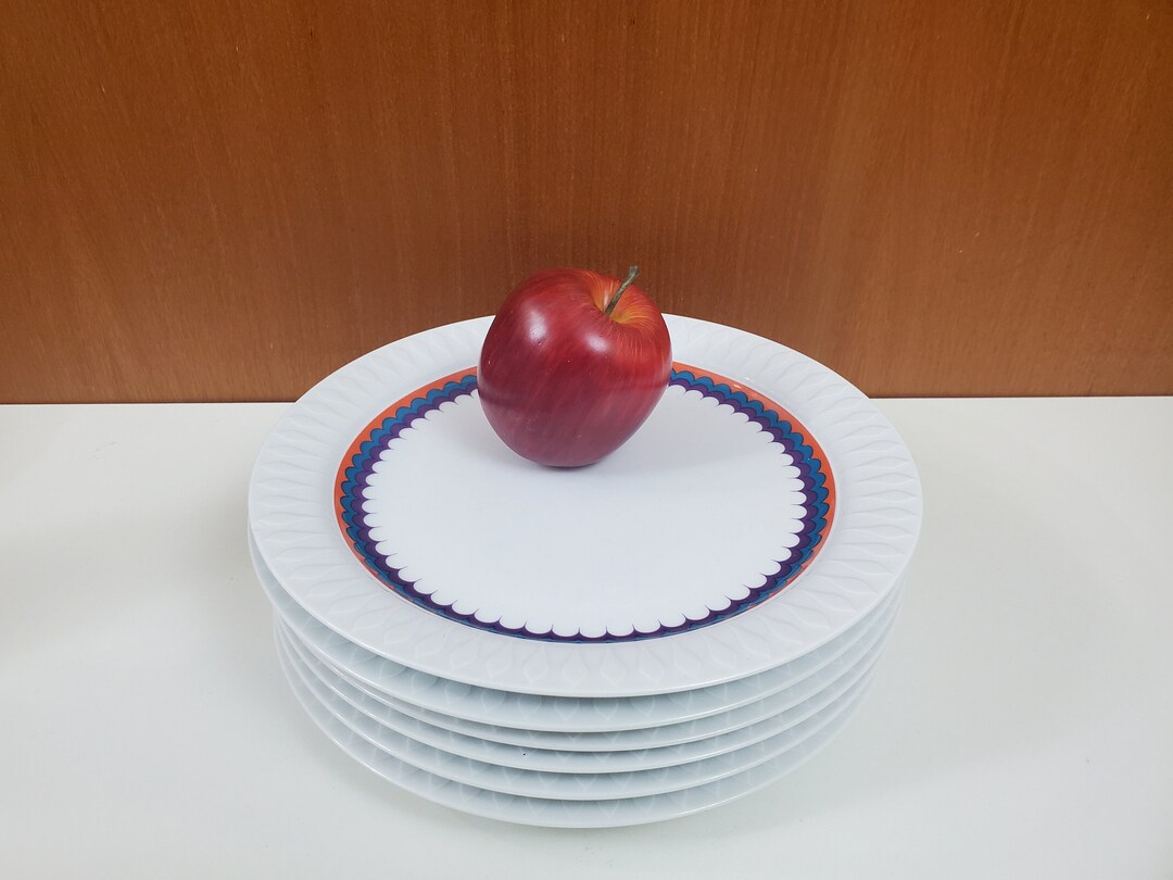 Set of 6 Mod Era Thomas Germany Porcelain Luncheon Plates in the ...