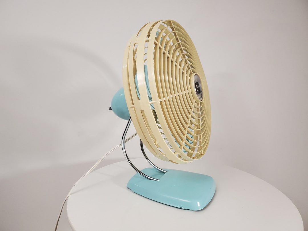 Mid Century Era Baby Blue Fan Metal Body, Plastic Grill Excellent ...