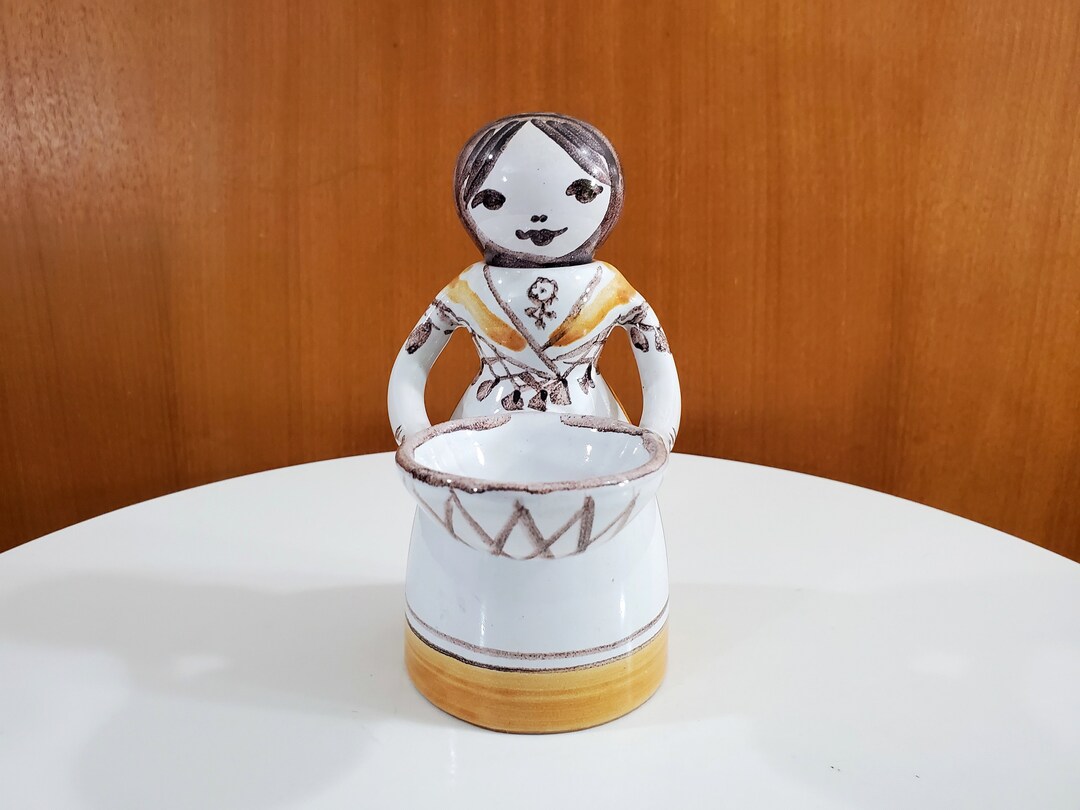 Hand Painted Mathilde Pepper Shaker and Salt Cellar - Lars Syberg ...