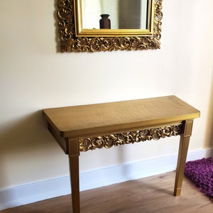 Vintage Syroco Wall Mirror With Shelf - Ornate Frame and Slate Textured ...