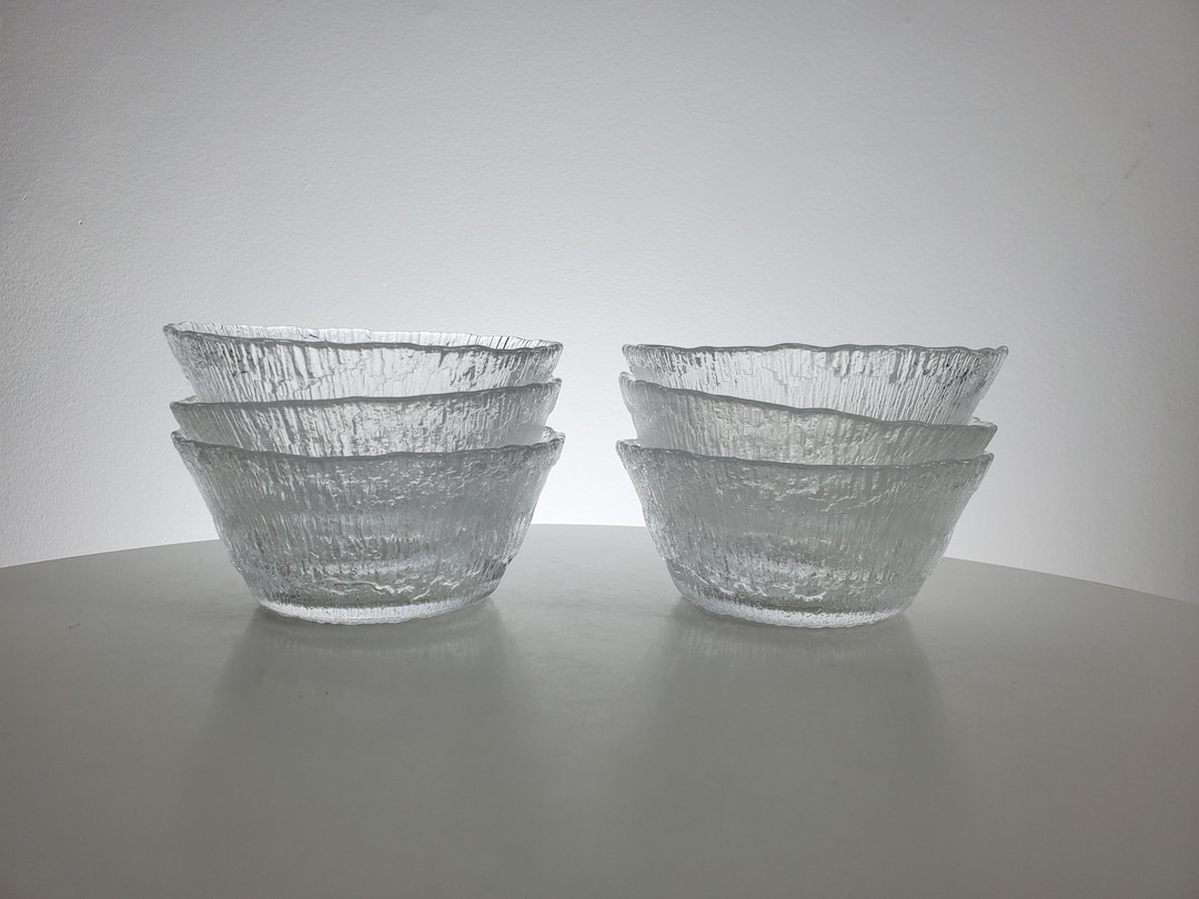 Set of 6 Iittala Solaris Fruit Bowls - Finnish Crystal by Tapio ...