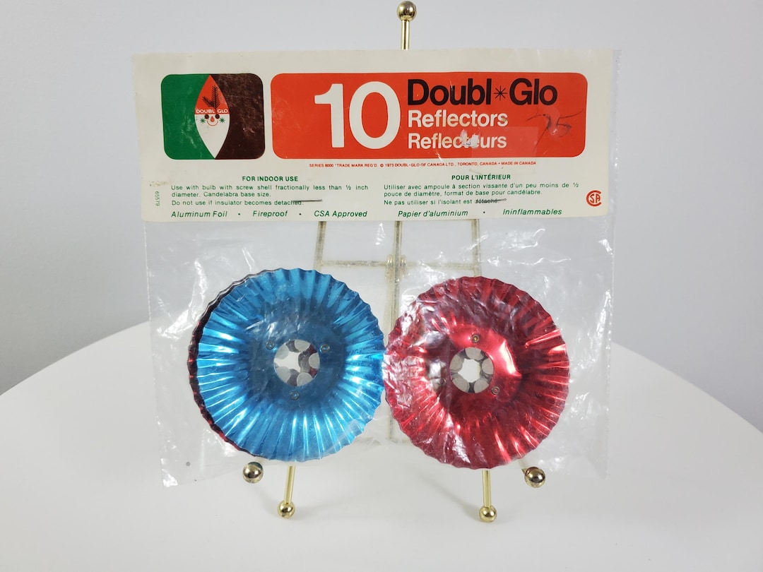 Vintage Double Glo Christmas Reflectors Aluminum Foil Christmas Light ...