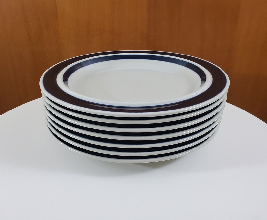 Set of 7 Arabia Anemone Dinner Plates - 10 1/8 Inches Diameter ...