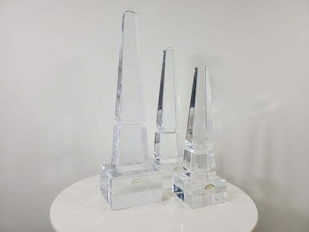 Set of 3 Ritts Astrolite Obelisks - Herbert Ritts - Shirley Ritts ...