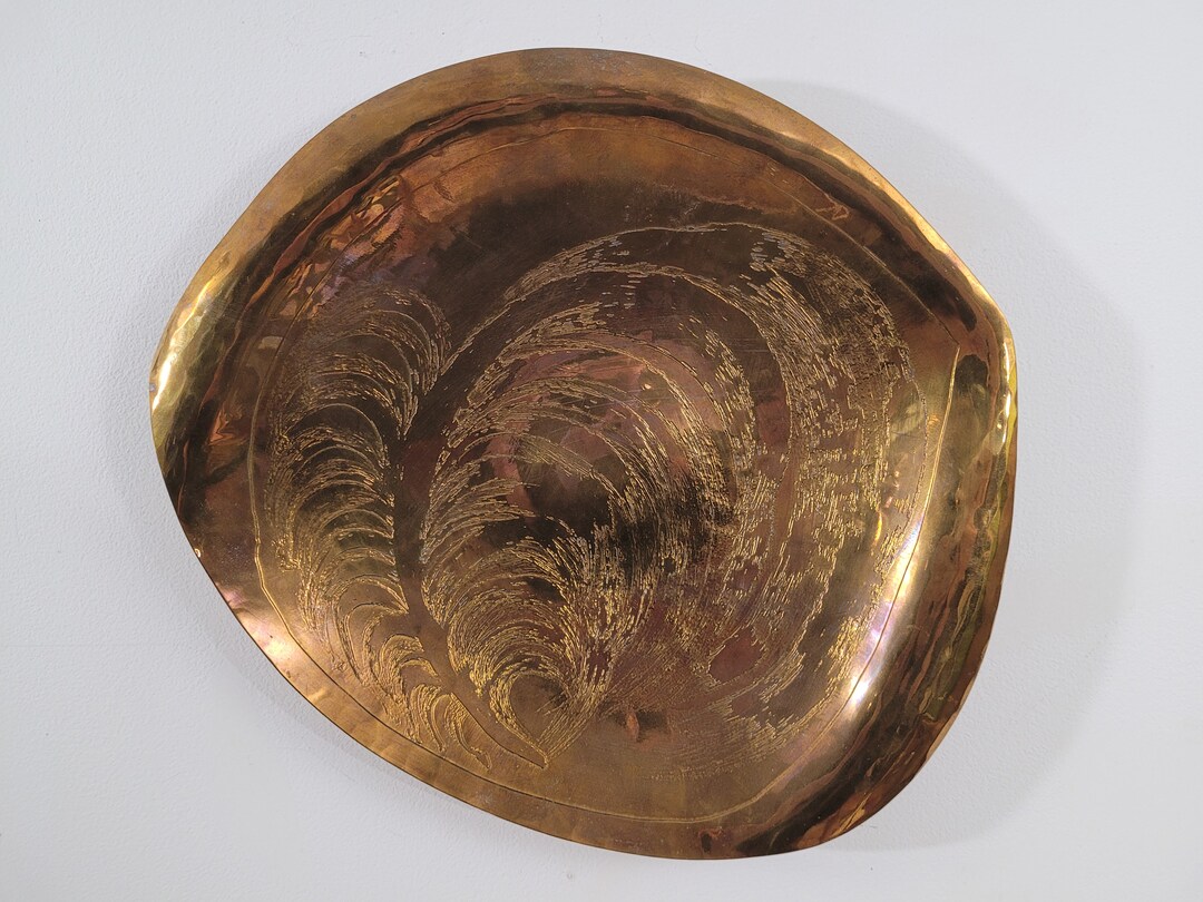 Adolf Oetter - Heavily Patinaed Brutalist Free Form Brass Bowl - Otter ...