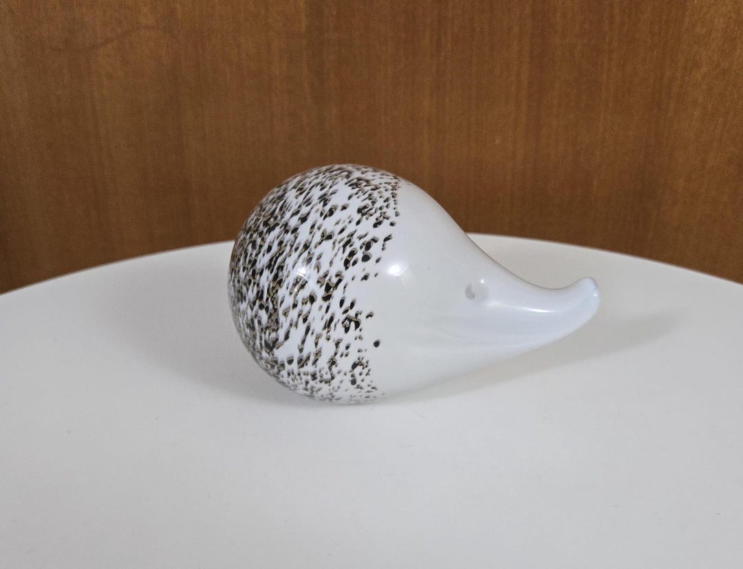Vintage Wedgwood Glass Hedgehog - Brown and White Glass Paperweight - Etsy