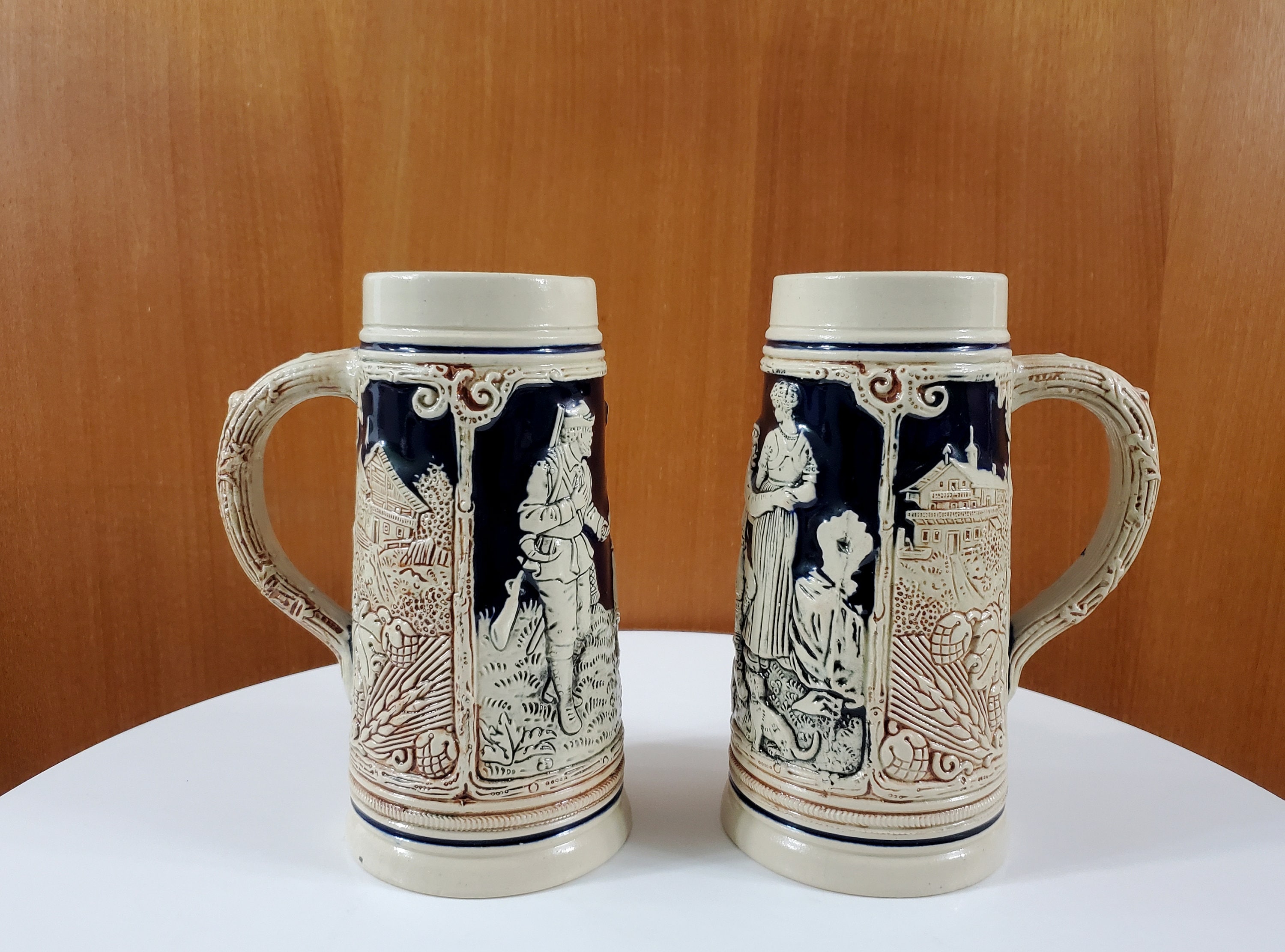 2 German 1/2 Litre Beer Steins Marzi & Remy 2027 and 2733 - Etsy