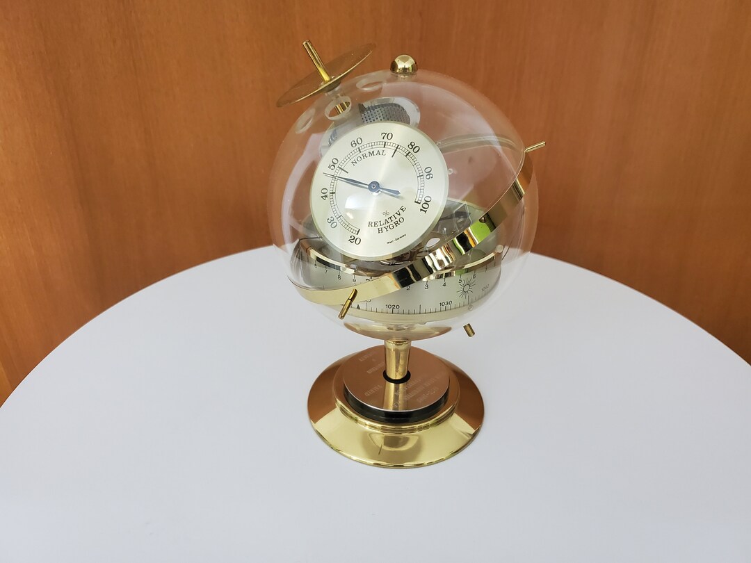 Vintage Huger, West Germany Weather Station - Pedestal Base, Shelf or ...