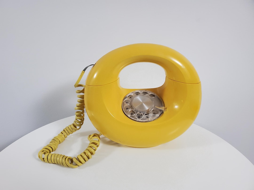 Vintage Western Electric Rotary Sculptura Telephone - Bright Yellow ...