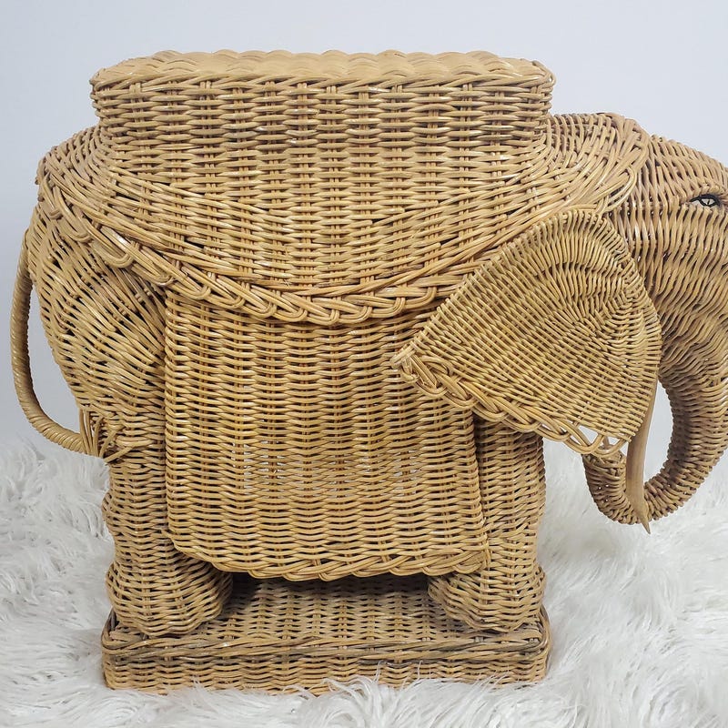 Wicker Elephant - Etsy