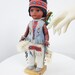 First Nations Doll With Leather Clothing, Bow and Arrow, Beadwork ...