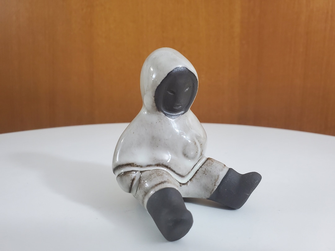 Hyllested Ceramic Inuit Figurine - Greenland Inuk - 1960s Danish ...