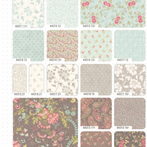 Moda "bliss" Fabric Designed by 3 Sisters, Sold by the 1/2 Yard 44316 ...