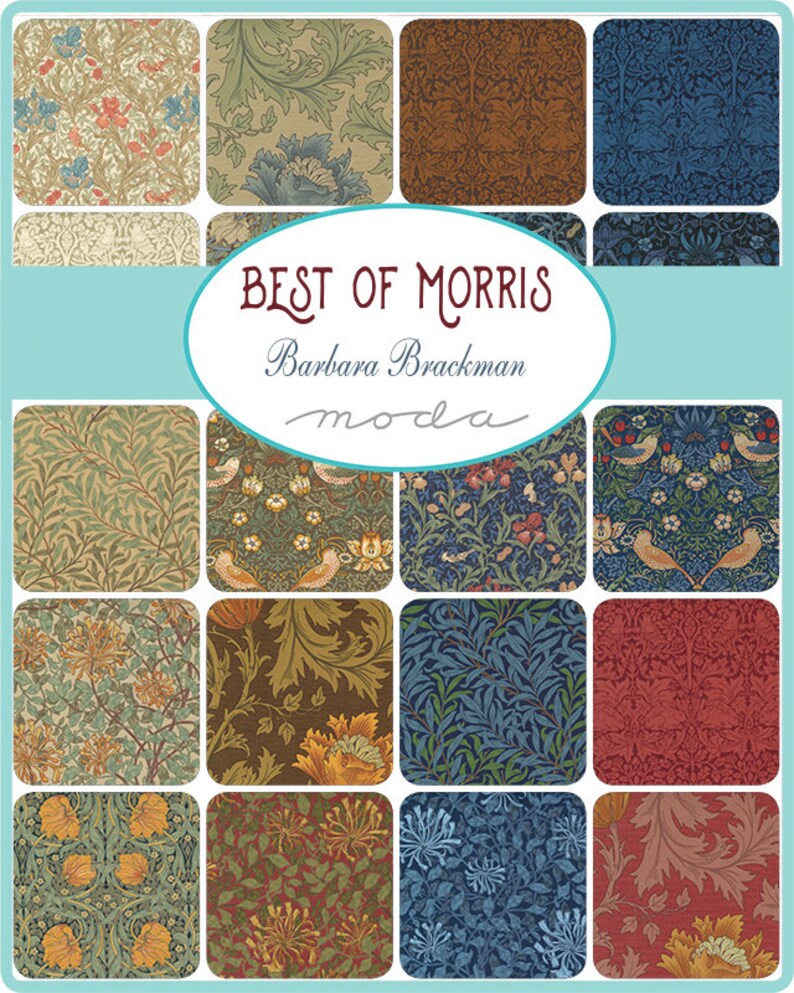 Moda best of Morris Fabric by Barbara Brackman | Etsy
