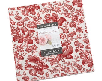 MODA cranberries and Cream Charm Pack by 3 Sisters - Etsy