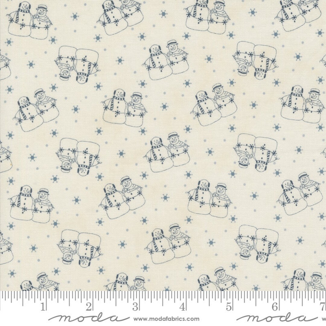 Moda "snowman Gathering Ivi" Fabric Designed by Primitive Gatherings ...