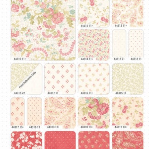 Moda "bliss" Fabric Designed by 3 Sisters, Sold by the 1/2 Yard 44316 ...