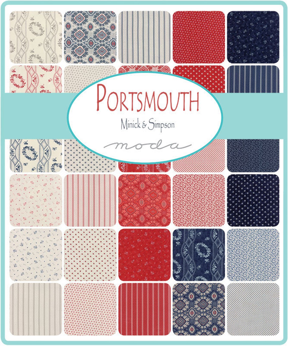 Moda "portsmouth " Fabric by Minick and Simpson Sold by the 1/2 Yard - Etsy