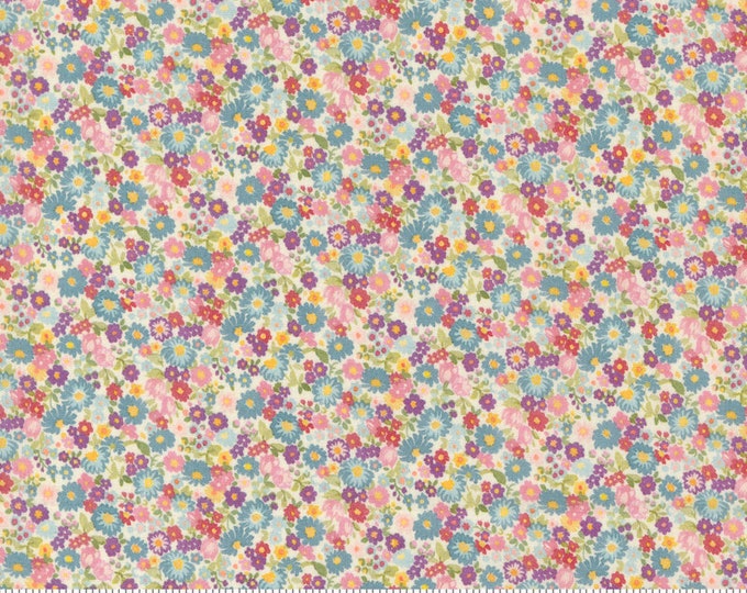 Moda "chelsea Garden Lawns" Porcelain Multi Fabric Sold by the Half ...