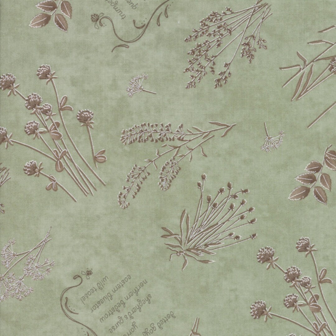 Moda "prairie Grass" Fabric Designed by Holly Taylor Sold by the 1/2 ...