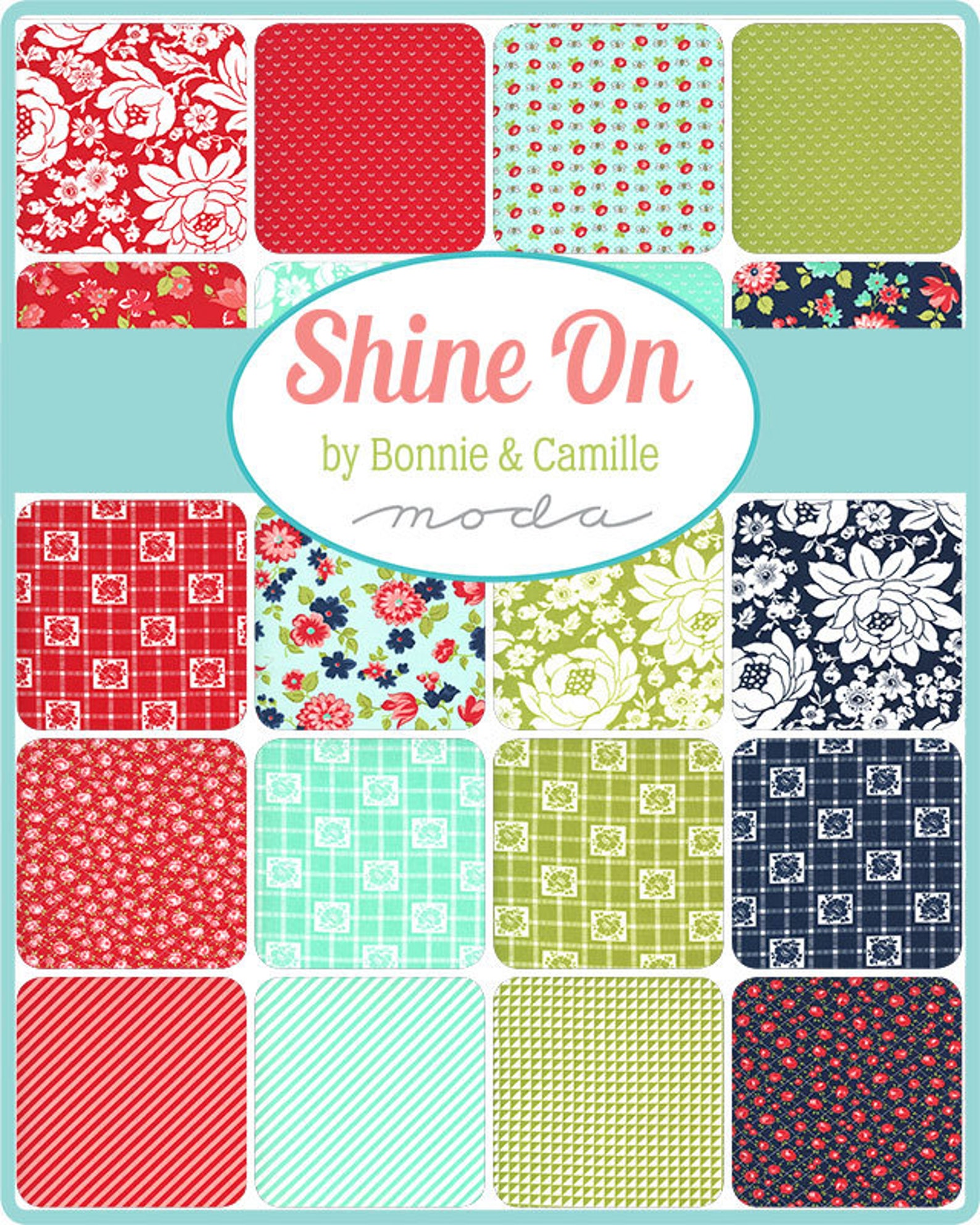 MODA "shine On" Mini Charm Pack Bonnie and Camille - Etsy