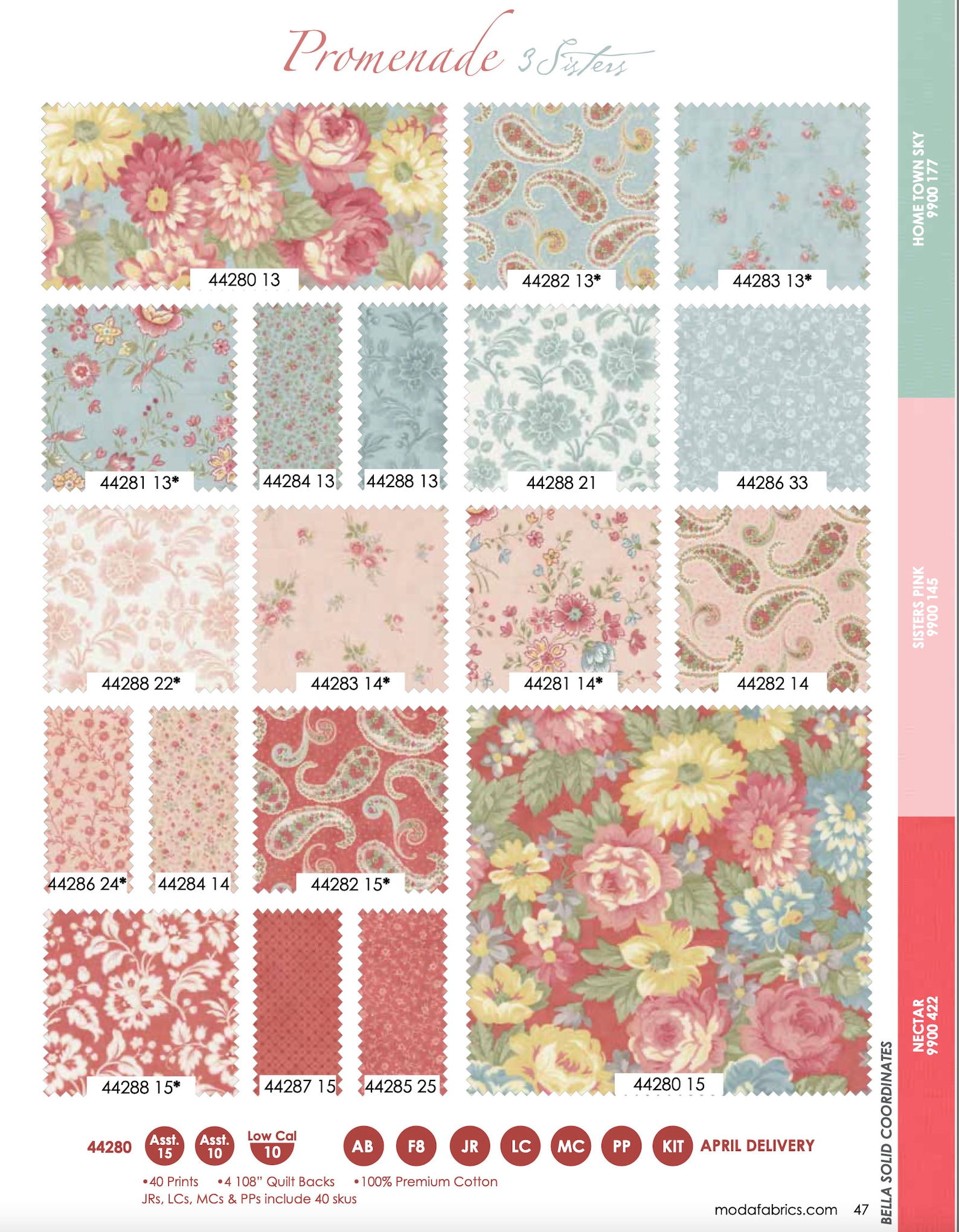 Moda promenade Fabric Designed by 3 Sisters Sold - Etsy