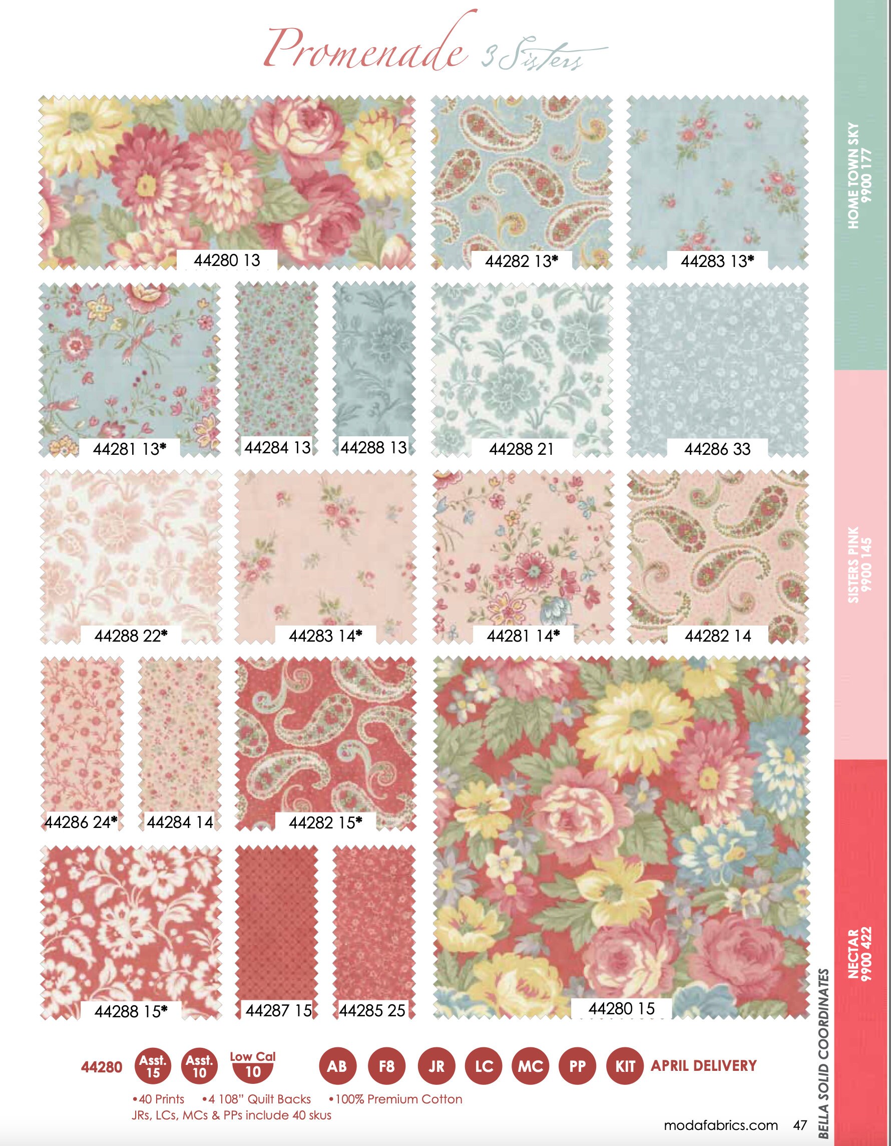 Moda promenade Fabric Designed by 3 Sisters Sold - Etsy