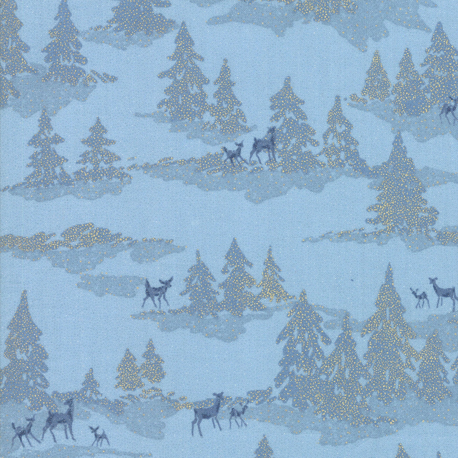 Moda forest Frost Glitter Fabric by Sold by the - Etsy