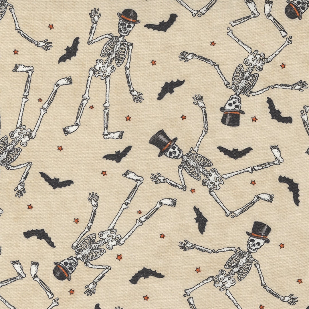 Moda "ghostly Greetings" Parchment Fabric by Deb Strain Sold by the 1/2 ...