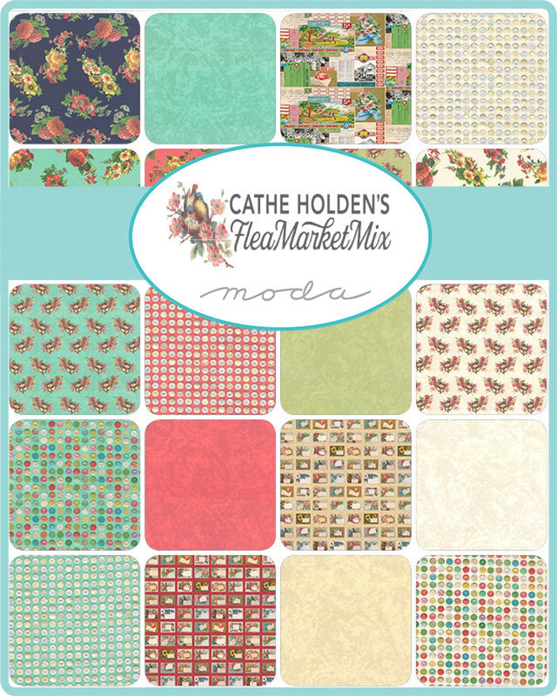 MODA flea Market Mix Layer Cake by Cathe Holden - Etsy