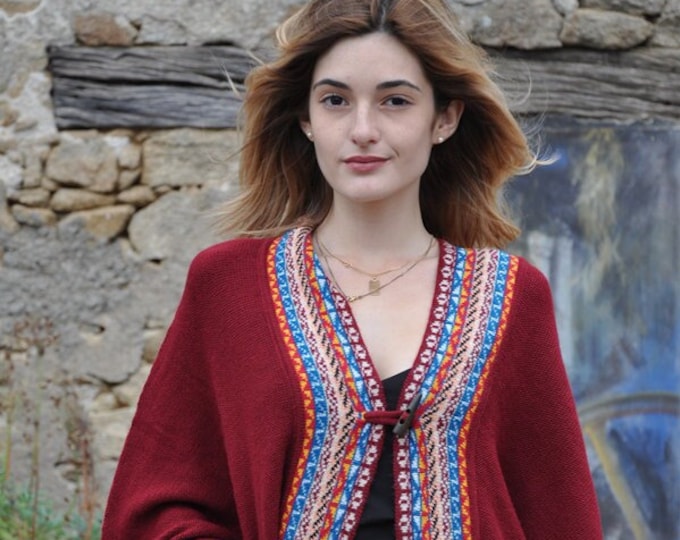 Poncho, Small Poncho, Women's Poncho, Short Poncho, Knitted in Alpaca ...