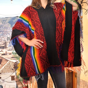 Poncho Peruano, Poncho de Lana, Poncho Peruano Inca, poncho mujer ...
