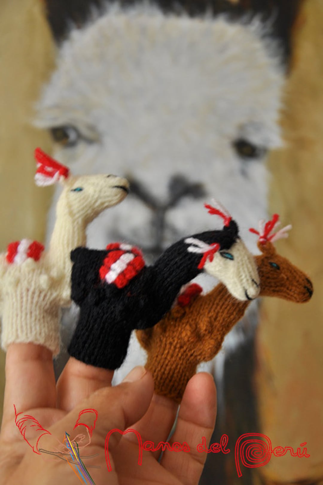 Lot of 3 Peru Puppets, Finger Puppets, Marionetas De Dedo, Knit Finger ...